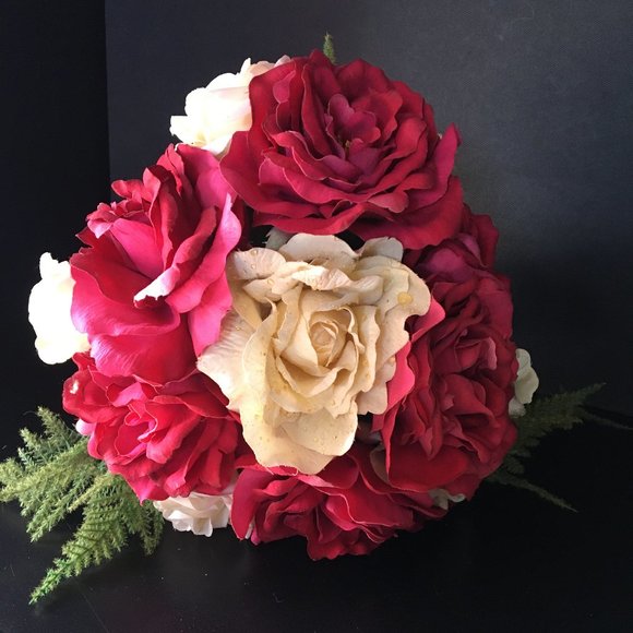Hand Crafted | Other | Red Ivory Rose Artificial Flower Bridal Wedding ...